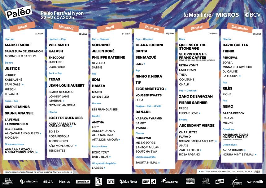 Le Paléo Festival dévoile sa programmation 2025